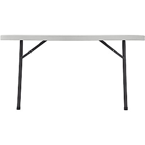 Lorell Banquet Folding Table - Round Top x 60" Table Top Diameter - 29.3" Height - Platinum/Gray