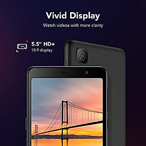 TCL A30 Unlocked Smartphone with 5.5" HD+ Display, 8MP Rear Camera, 32GB+3GB RAM, 3000mAh Battery, Android 11, Prime Black (Renewed)