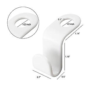 Towjaw Hanger Connector Hooks,100 Pcs Hanger Connector Hooks for Plastic Hangers,Hanger Extender Hooks,Cascading Clothes Hangers for Heavy Duty Space Saving