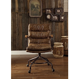 Daesar Office Chair in Vintage Whiskey Top Grain Leather