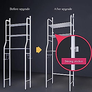 Yargole 3-Tier Laundry Room Shelf Over Washing Machine Storage Utility Rack,Above Toilet Washer Dryer Stand Storage,Adjustable Bathroom Organization Space Saving Shelving Units