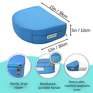 Joe & JoseRin Hot Tub Booster Seat with Non-Slip Micro Dot Bottom, Weighted Spa Booster Seat Cushion with 3D Air Mesh Cover for Adults and Kids, Quick Drying Hot Tub Accessories for Indoor or Outdoor