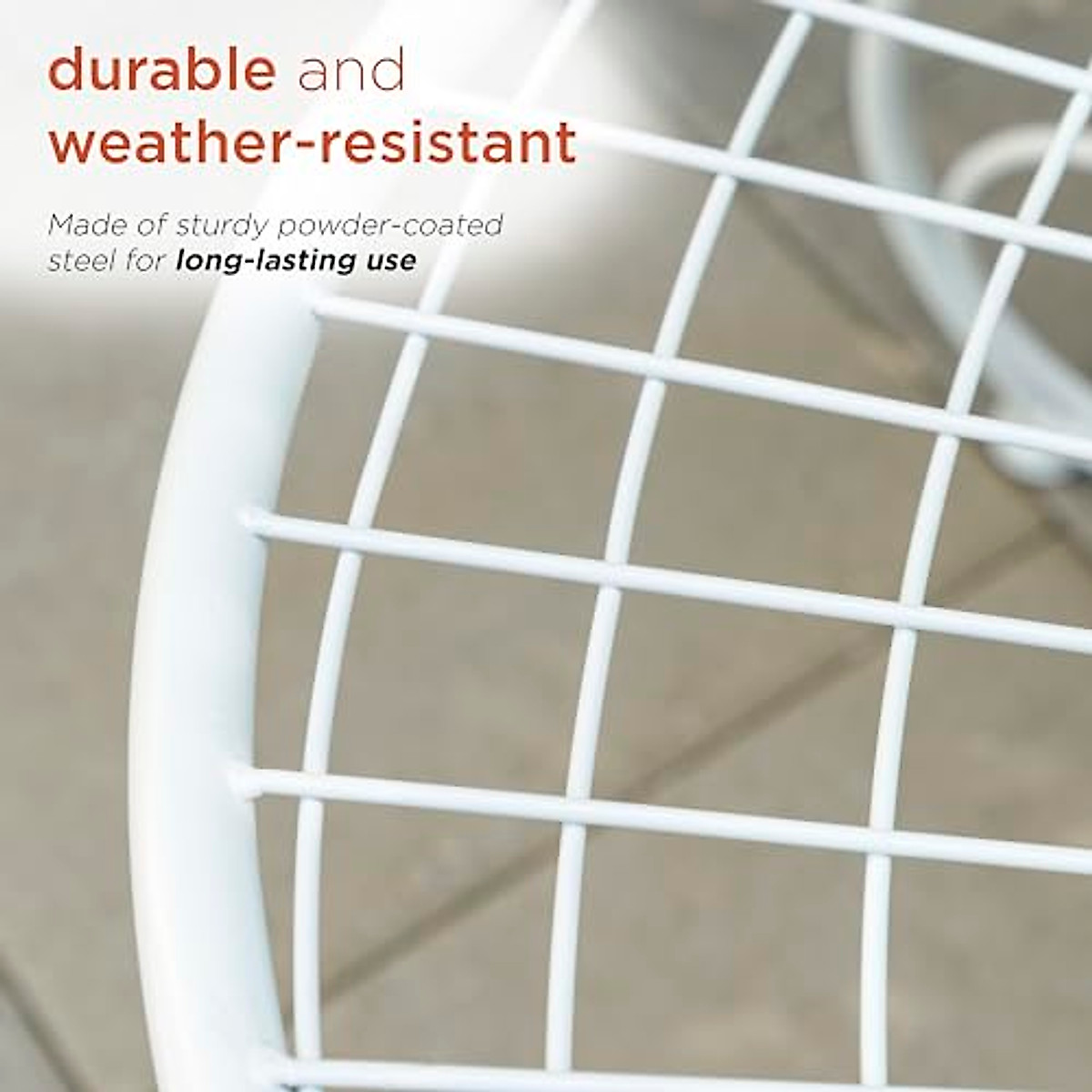 Alpine Corporation 62"L Indoor/Outdoor 2 Person Metal Butterfly Shaped Garden Bench, White