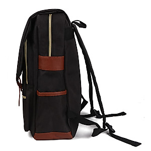 Fvstar Slim Business Laptop Backpack Elegant Casual Daypacks Outdoor Sports Rucksack School Shoulder Bag for Men Women,Tear Resistant Unique Travelling Backpack Fits up to 15.6Inch Laptop,Black