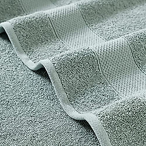 Modern Threads Pax 6-Piece Reversible Yarn Dyed Jacquard Towel Set - Bath Towels, Hand Towels, & Washcloths - Super Absorbent & Quick Dry - 100% Combed Cotton, Ivy