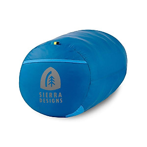 Sierra Designs Night Cap 20-20 Degree Zipperless Sleeping Bag with 100% Recycled Synthetic Insulation, Fold Over Blanket Design, Camping & Backpacking Sleeping Bag 2023 (Regular)
