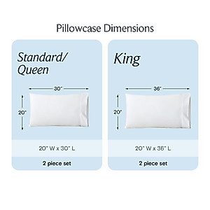 LuxClub Collection Pillowcases 2 Pack - Eco Friendly Wrinkle Free Cooling Pillow Cases with Satin Trim - Machine Washable Hotel Bedding Silky Soft - Black King