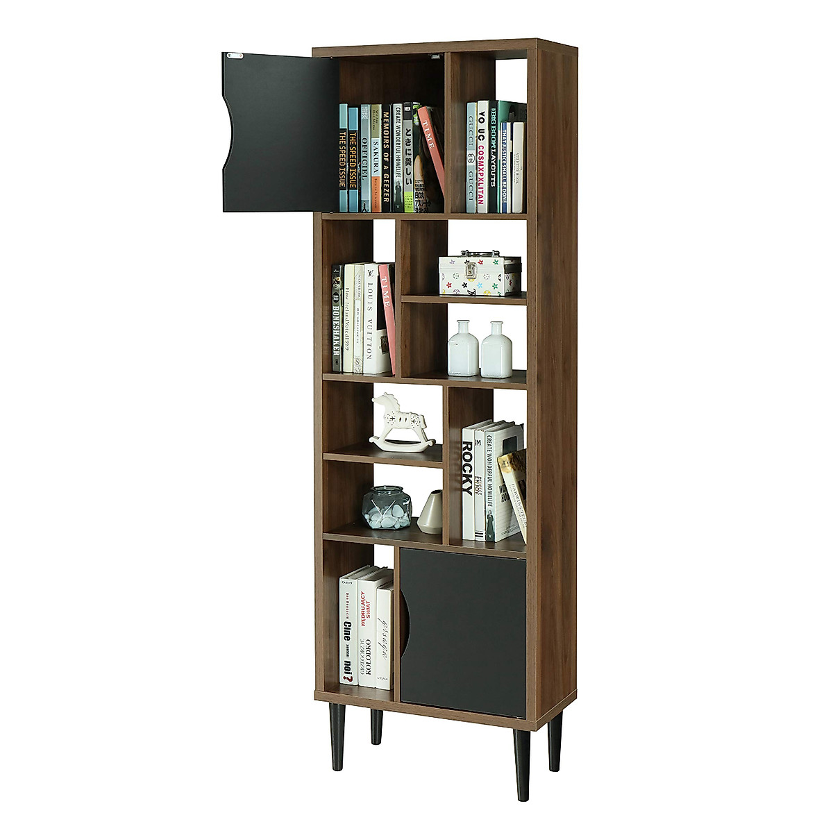 OS Home and Office Display bookcase, Danish Walnut