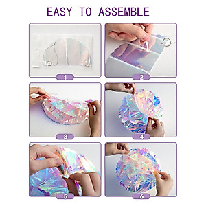 OUZHUHUI Wedding Party Decorations - 9magic Laser Tissue Balls and Stars for Gender-Neutral Baby Showers, Retro Parties, Birthdays,Bridal Showers, Christmas, Country Wedding Decorations