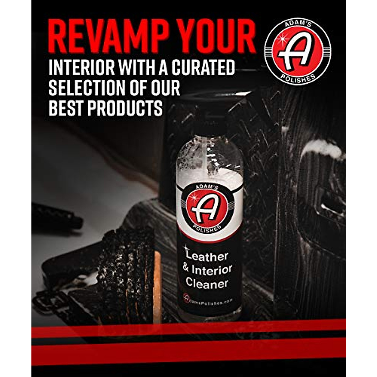 Adam's Elite Interior 6 Pack - Includes 6 Iconic Interior Car Cleaning Products for Total Interior Car Detailing | Accessories, Leather Car Seat Cleaner, Carpet Upholstery, Dash, Vinyl, Air Freshener