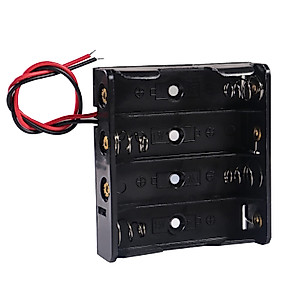6pcs 4 AA Battery Holder 4 x 1.5V (6V) AA Battery Case Holder Box with Wires 4 AA Battery Holder with Wires