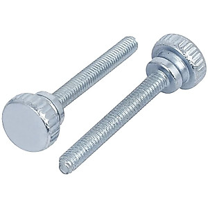 10 Pcs Galvanized Flat Knurled Head Fully Threaded Thumb Screws Bolts Fastener,Thumbscrew Threaded Knurled Grip Knobs Thumb Screw,Vesa Screws, Monitor Mount Screws for TV and Monitor Mount(M4x30mm)