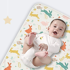 Catteyonce 2 Pcs 20x27Inches Waterproof Changing Pads,Reusable Leak Proof Crib Disaper Pads,Portable Unisex Baby Changing Mat for Home&Travel.