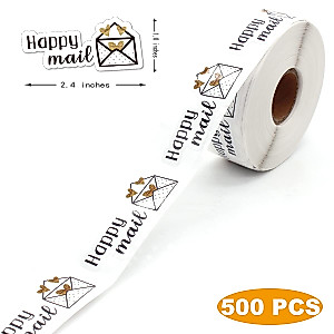Small Business, Handmade Sticker,Packaging Sticker (Happy Mail Gold)