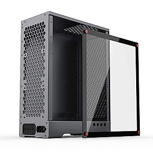 C1(C1 Upgraded Version)Micro ATX Computer Case for PC 2023 Mid Tower Aluminum Alloy Large Side Penetration MATX ITX Gaming Case in-Line Long Graphics Card ATX Power Supply 240 Water-Cooled Hard Drive
