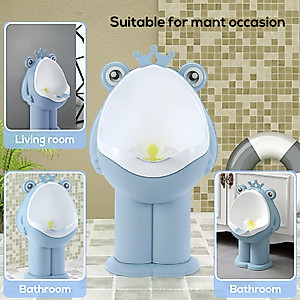 Frog Pee Training,Cute Frog Potty Toilet Training Urinal,Bathroom Funny Baby Training Potties for Kids,Toddler Boy(Light Blue)