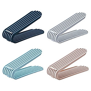 KNFUT Shoe Slots, 20RC Double Layer Shoe Storage Rack Adjustable Shoes Organizer Footwear Support Slot for Home Bedroom Dormitory Closet Stacker (Color : Light Blue)