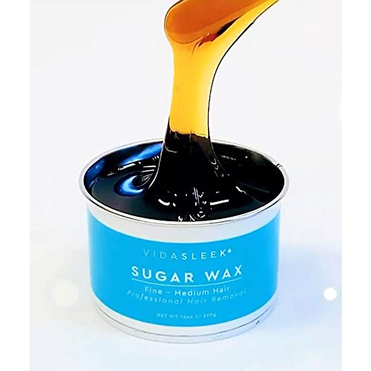 Full Body Hair Removal Sugar Wax For Fine to Medium Hairs - All Natural - Professional Size 14 oz. Tin