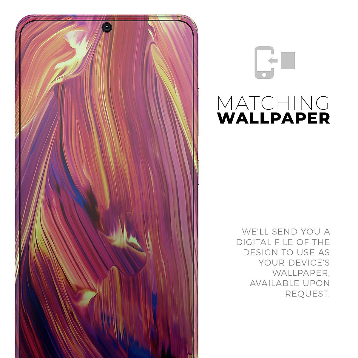 DesignSkinz Blurred Abstract Flow V17 Protective Vinyl Decal Wrap Skin Cover Compatible with The Samsung Galaxy S20 (Screen Trim & Back Glass Skin)