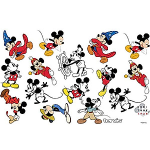 Tervis 1297811 Disney Mickey Mouse 90th Birthday Stainless Steel Insulated Tumbler with Clear and Black Hammer Lid, 20 oz, Silver