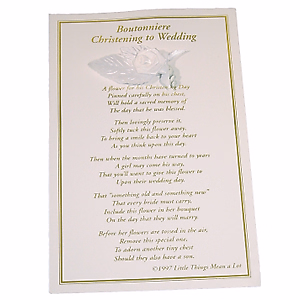 Little Things Mean A Lot Boys Christening to Wedding Boutonniere