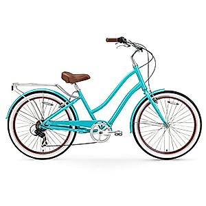 sixthreezero EVRYjourney Women's Beach Cruiser Bike, Step-Through Touring Hybrid Bicycle