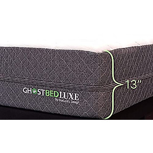 GhostBed Custom Adjustable Power Base Luxe 13" Cooling Gel Memory Foam Mattress (Split King)