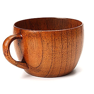 Emoyi Wood Coffee Mug Wooden Mug Tea Cup 100ml,Set of 2