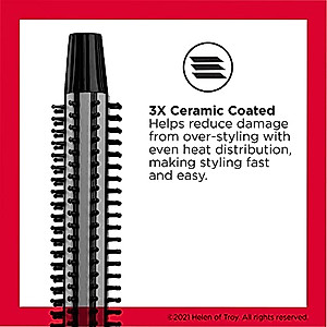REVLON Perfect Heat Ceramic Curling Iron Brush, Black, 3/4"
