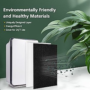 D480 Replacement Filter D4 Compatible with Winix D480 Air Purifier Part No. 1712-0100-00, Includes 1 H13 Grade True HEPA and 4 Activated Carbon Filters (1+4)