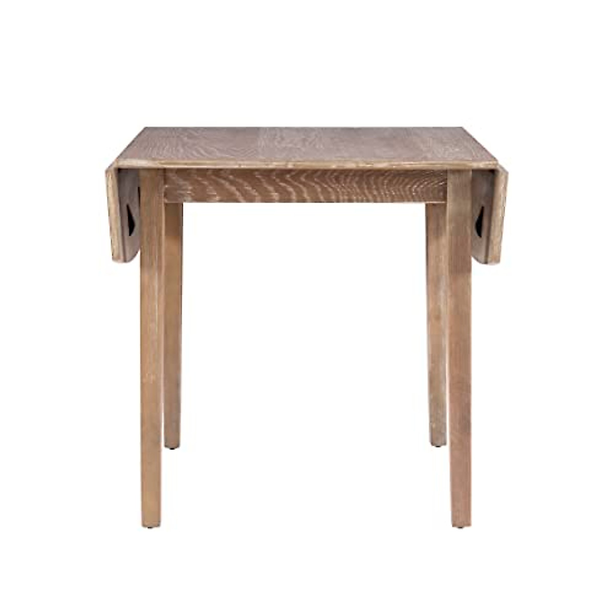 Linon Greywash 30" Square 30" X 48" Fully Extended Torino Drop Leaf Table