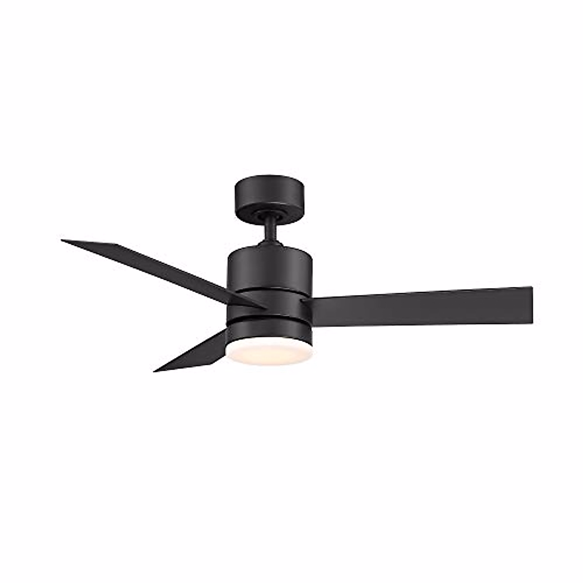 Axis Smart Indoor and Outdoor 3-Blade Ceiling Fan 44in Matte Black with 3000K LED Light Kit and Remote Control works with Alexa, Google Assistant, Samsung Things, and iOS or Android App