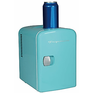 Frigidaire BLUE EFMIS149_AMZ Mini Portable Compact Personal Cooler Fridge, 4 Liter Capacity Chills Six 12 oz Cans, 100% Freon-Free & Eco Friendly, Includes Plugs for Home Outlet, standard