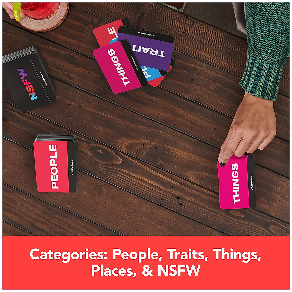 Spin Master Games Tell Me without Telling Me - The Viral, Hilarious Adult Party Game for Bachelorette Parties, College, Birthday & More, for Adults & Teens Ages 18+