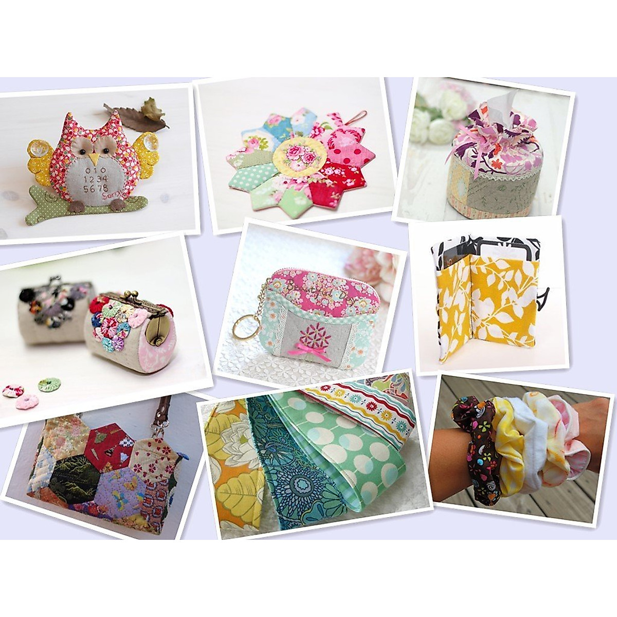 Cotton Fabric Squares Misscrafts 25pcs 30 x 30cm Quilting Fabric Bundle Patchwork Pre-Cut Quilt Squares for DIY Sewing Scrapbooking Quilting Dot Pattern