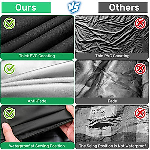 Nathdy zipper 600D Heavy Duty Black Pallet Cover | Pallet Covers Fits Large Pallets Up to 48" x 60" x 48" | Waterproof,Weather Resistant, Anti-UV, with Adjustable Velcro Strap