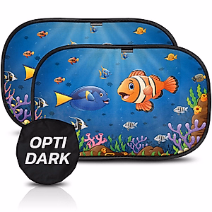 CARAMAZ Car Window Shade for Baby with Certified UV-Protection 2 Pack - 20"x12"