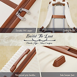 Coolife Suitcase Set 3 Piece Luggage Set Carry On Travel Luggage TSA Lock Spinner Wheels Hardshell Lightweight Luggage Set(Black, 3 piece set (BP/TB/20))