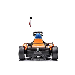 DAKOTT McLaren Electric Go Kart for Kids Ages 6-12, Up to 154 lbs, 24V 4-Wheel Electric Go Cart, 5-9 MPH Speed W/Drift Function, Orange, Large
