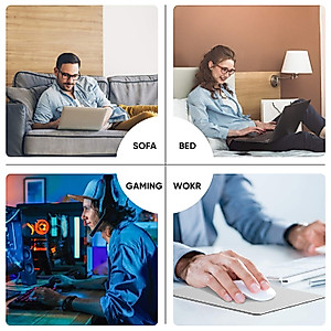 JEDIA Mouse Pad, Silver Premium Hard Metal Aluminum Mousepad, Double Side Waterproof Ultra Smooth Mouse Pad for Fast and Accurate Mouse Control for Office and Gaming, 9.4 x 7.9inch