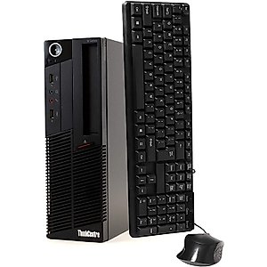 Lenovo ThinkCentre M90 Small Form Factor Desktop Computer, Intel Dual Core i5-650 3.2Ghz CPU, 8GB RAM, 500GB HDD, WiFi and Keyboard, Windows 10 Professional (Renewed) (M90 WiFi KM)