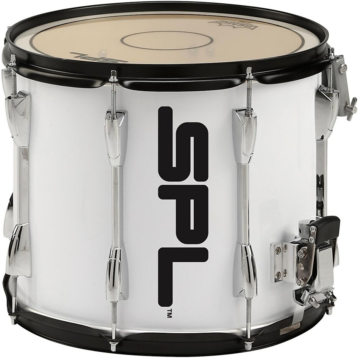 Sound Percussion Labs Marching Snare Drum with Carrier 14 x 12 White