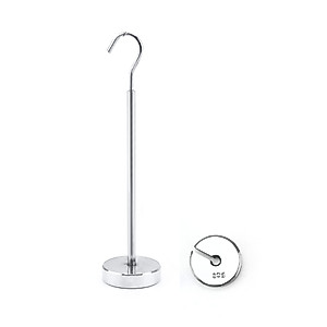 QWORK Slotted Weight Set, 9 Pcs Slotted Mass Set with Hangers - 9 Weights (50g) - 500g