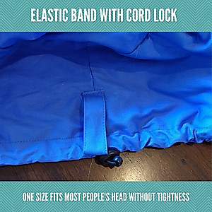 First Lifesaver Working Cap with Buttons and Ribbon Tie for Women, Long Hair (Euro Midnight Flowers)