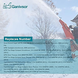 Ganivsor Auger Drive Belt for MTD 2-Stage Snowthrowers 754-04014 954-04014