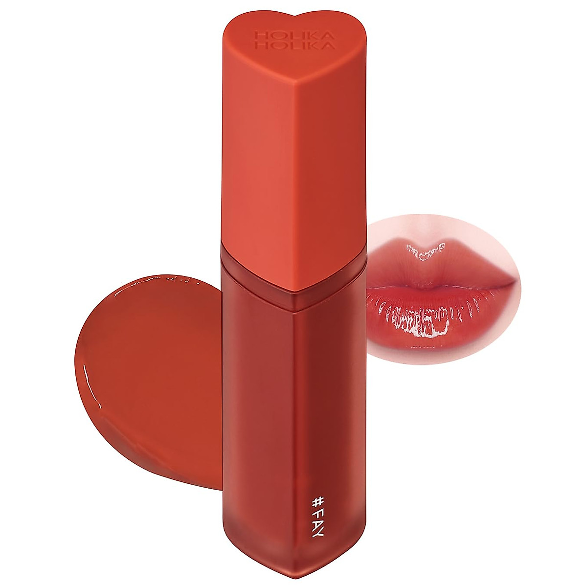 HOLIKA HOLIKA Heart Crush Glow Lip Tint Air – Korean Lip Tint with High Shine Juicy Fruit Jam Colors Lip Stain – Hydrolyzed Collagen & Vitamin C (15 FAY)
