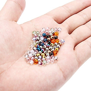 Ftovosyo 80PCS 14G 4MM 316L Surgical Steel Replacement Balls Body Jewelry Piercing Barbell Parts for Women Men Externally Threaded Silver-tone Rose Gold Black Rainbow