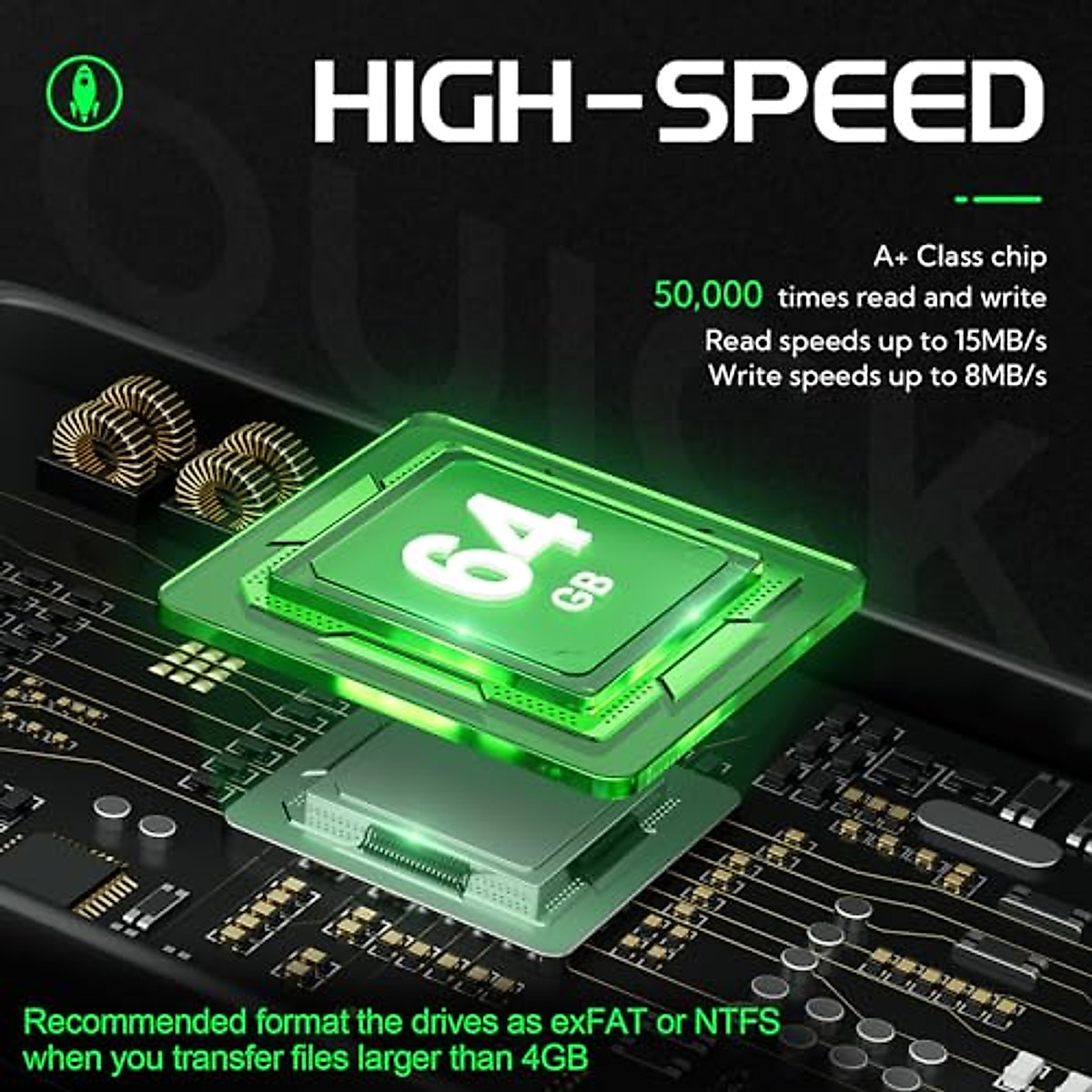 64GB Flash Drive 10 Pack USB Flash Drives Thumb Drive High Capacity USB 2.0 Memory Stick 64 GB Jump Drive Pen Drive Zip Drive High Speed for Data Storage