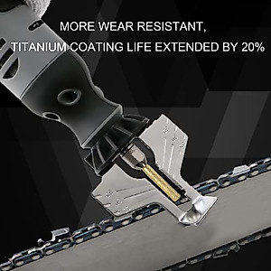 24PCS Diamond Chain Saw Knife Burr, Titanium Plated Stone Micro-Chain Saw Knife Sharpening, Suitable for Gasoline/Electric Chain Saw Polishing Knife Sharpening (5/32 inch, 3/16 inch, 7/32 inch)