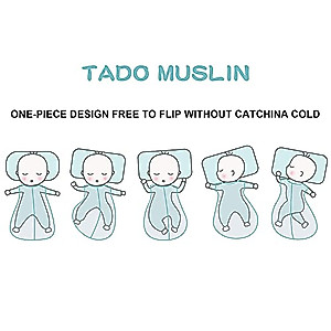 TADO MUSLIN Toddlers Sleeping Sack 100% Organic Cotton Kids Wearable Blanket 0.5 TOG(2-4T)